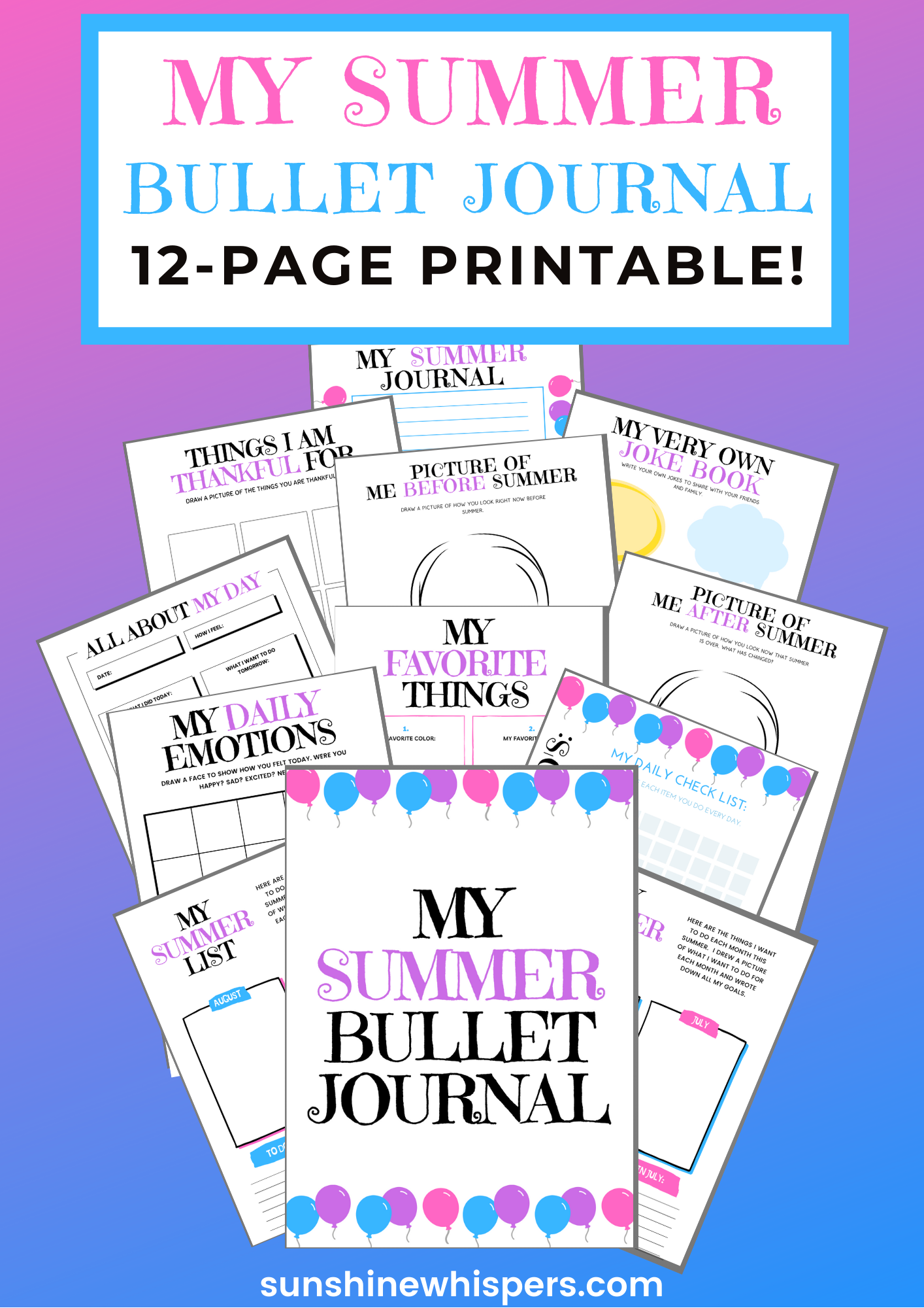 My Summer Bullet Journal – Sunshine Whispers