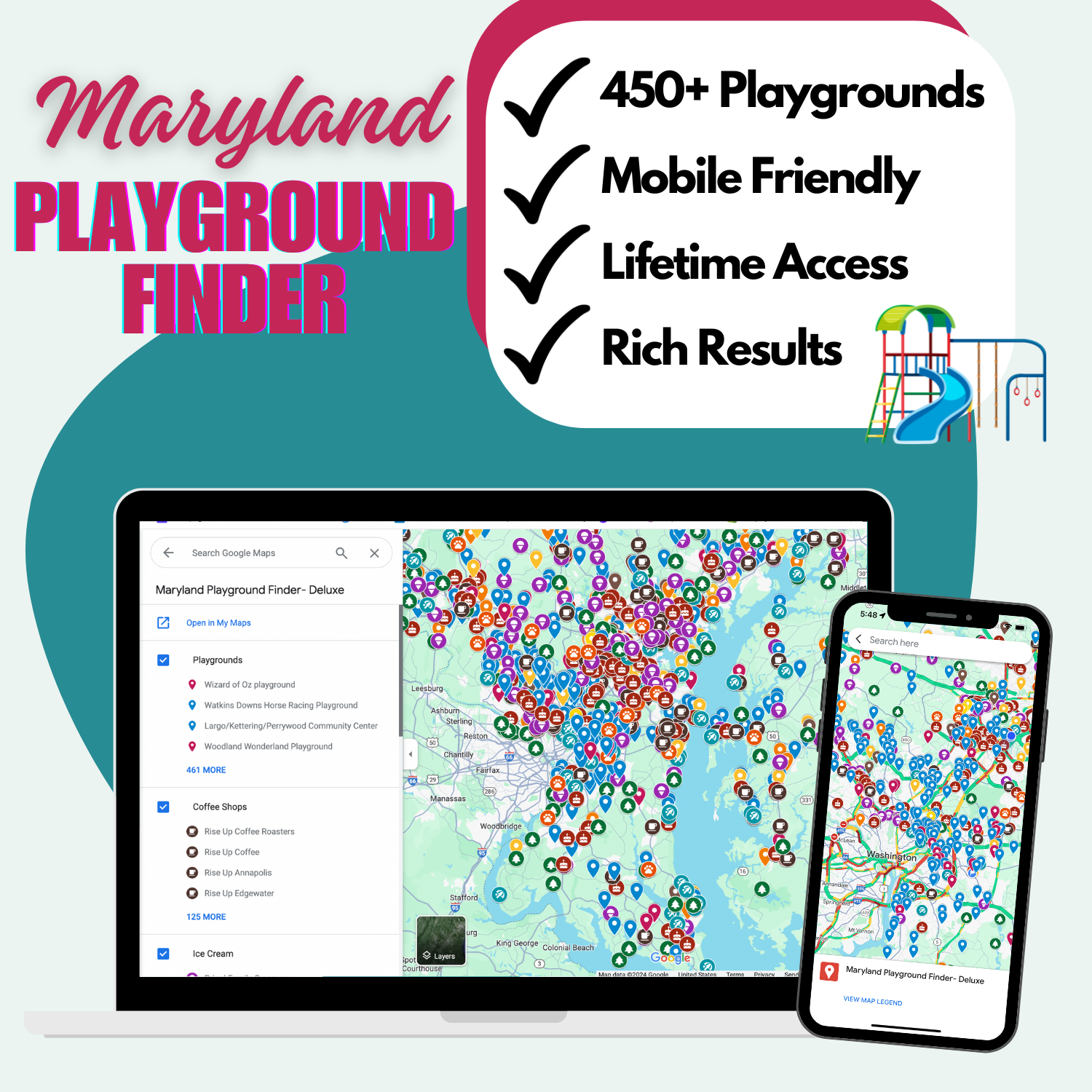 Maryland Playground Finder- Deluxe Version – Sunshine Whispers