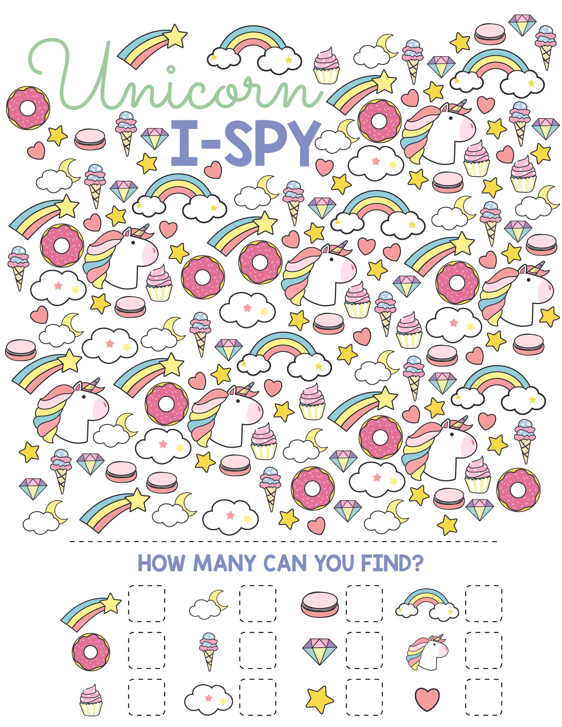 Rainbows and Unicorns Craft and Activity Ebook – Sunshine Whispers