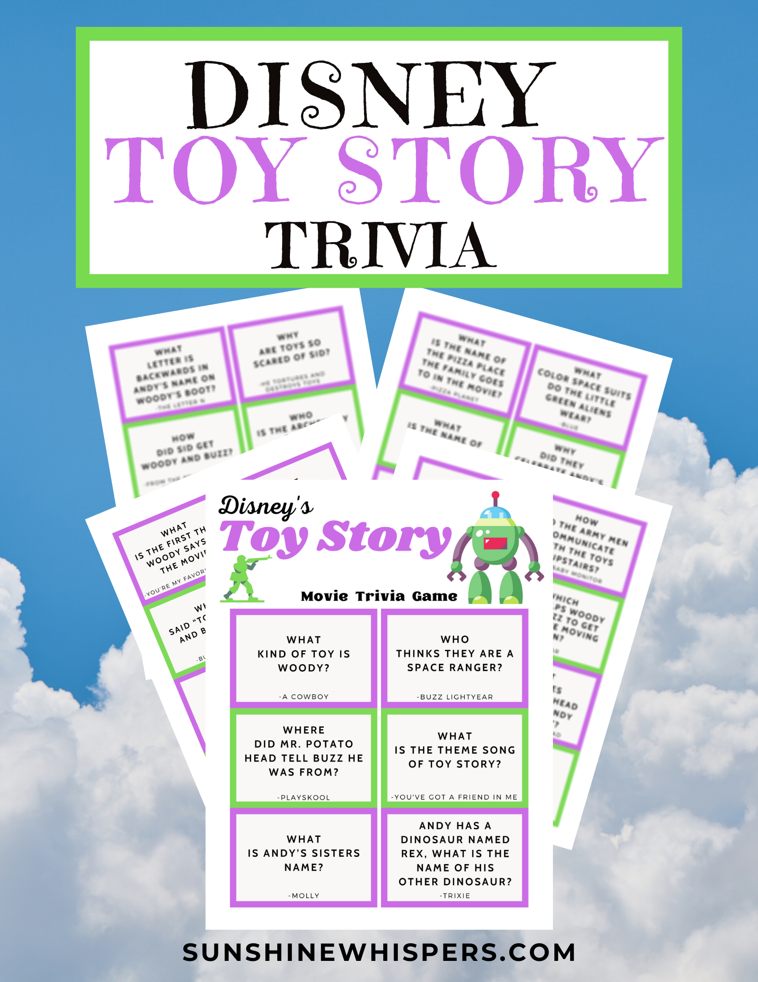 Disney Trivia Game – Sunshine Whispers