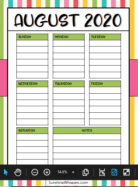 Printable Student Planner for 2020-2021 School Year – Sunshine Whispers