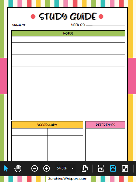 Printable Student Planner for 2020-2021 School Year – Sunshine Whispers