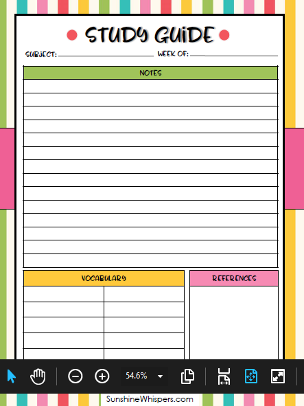 Printable Student Planner for 2020-2021 School Year – Sunshine Whispers