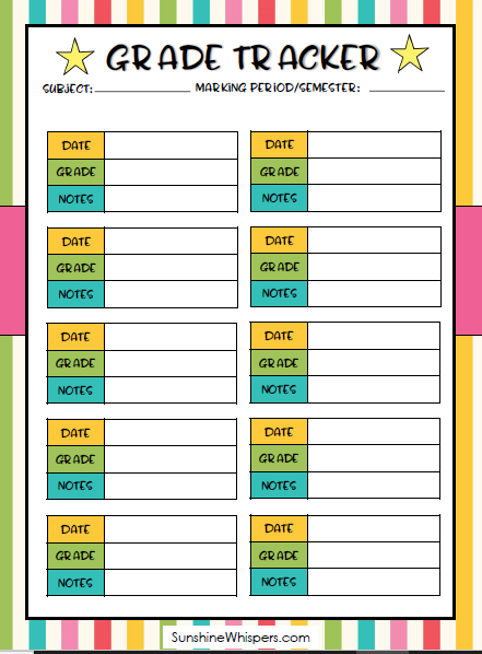 Printable Student Planner for 2020-2021 School Year – Sunshine Whispers
